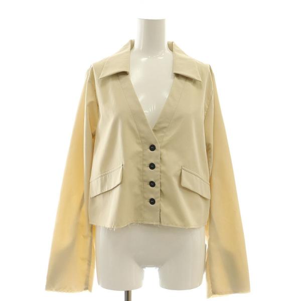 ウィルフリー willfully 24AW skipper collar bi color button SH/JK シャツジャケット Free ベージュ /MI ■OS レディース【ブランド】ウィルフリー willfully【表記サイズ】...