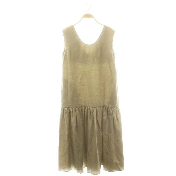 シーズンスタイルラボ SEASON STYLE LAB ラミーティアードワンピース ロング ノースリーブ 36 トープ /DF ■OS レディース【表記サイズ】36【実寸サイズ】身幅：46cm　総丈：124.5cm　　【素材】麻【色】トープ...