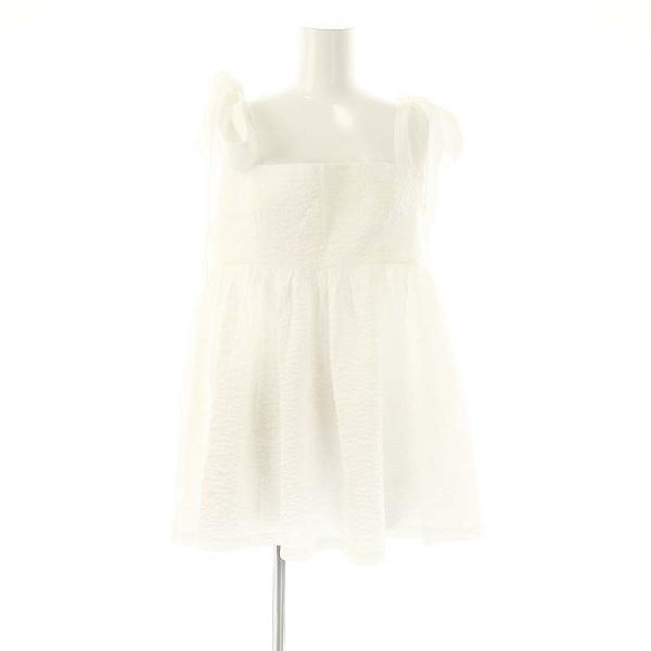 アリソンブラウン ALLISON BROWN Poko Shoulder Ribbon Top トップス キャミソール F 白 ホワイト /AT ■OS レディース【表記サイズ】F【実寸サイズ】身幅：40cm　総丈：64cm　　【素材】表地...