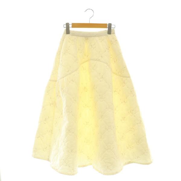 アリソンブラウン ALLISON BROWN Many Flowers Volumy Skirt スカート ロング フレア F アイボリー /NR ■OS レディース【表記サイズ】F【実寸サイズ】ウエスト：50cm　ヒップ：120cm　スカ...