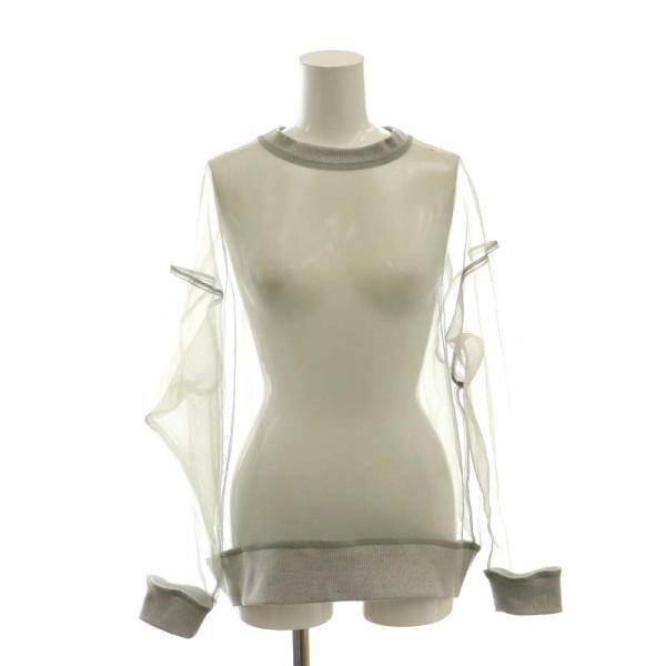シワリーフルイド SIWALY fluid シアープルオーバー トップス カットソー F グレー /MI ■OS レディース【表記サイズ】F【実寸サイズ】身幅：58cm　着丈：58.5-61.5cm　ゆき丈：76.5cm　　【素材】表地：ポ...