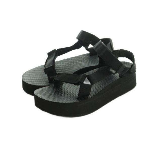 テバ Teva フラットフォームユニバーサル サンダル US7 24.0cm 黒 1008844 /MI ■OS レディース【ブランド】テバ Teva【表記サイズ】US7 24.0cm【実寸サイズ】最大幅：10cm　アウトソール：25.5c...