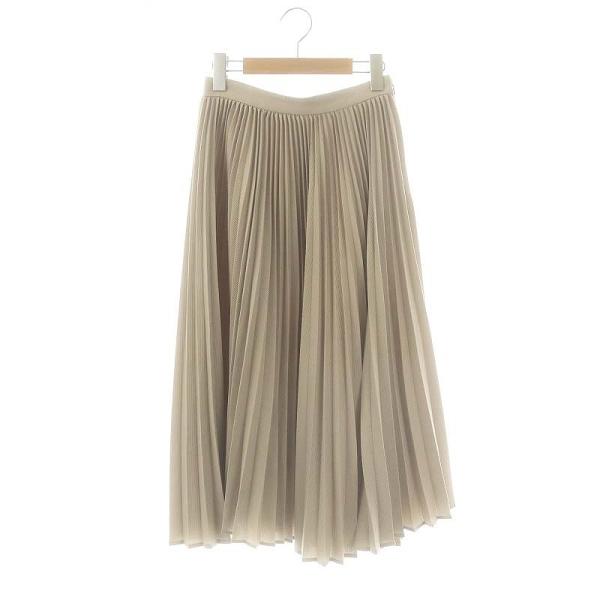 セン cen プリーツスカート ロング 36 モカベージュ /ES ■OS レディース【表記サイズ】36【実寸サイズ】ウエスト：62cm　ヒップ：約110cm　スカート丈：77cm　　【素材】表地：ポリエステル　裏地：ポリエステル【色】モカ...