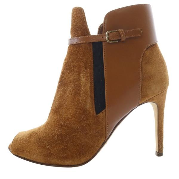 セルジオロッシ Sergio rossi ブーティ ブーツ ショート ピンヒール オープントゥ スエード レザー 34 ブラウン /YO22 レディース【ブランド】セルジオロッシ Sergio rossi【表記サイズ】34【実寸サイズ】履き...