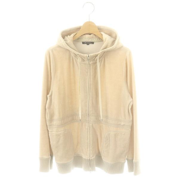 23区 オンワード樫山 vingt-trois ベロアジップアップパーカー 大きいサイズ 44 ベージュ /DO ■OS レディース【ブランド】23区 オンワード樫山【表記サイズ】44【実寸サイズ】肩幅：37cm　身幅：49cm　着丈：60...