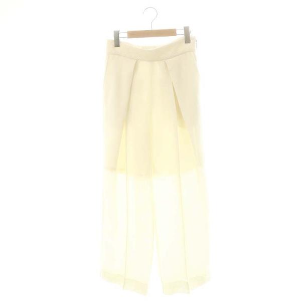 ステュディオス STUDIOUS Mesh Trousers パンツ タック ワイド 1 アイボリー /DO ■OS レディース【ブランド】ステュディオス STUDIOUS【表記サイズ】1【実寸サイズ】ウエスト：68cm　もも幅：30cm　...