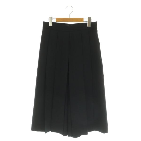 レステラ LESTERA フロントプリーツ パンツ ガウチョパンツ ワイドパンツ 40 ネイビー /MY ■OS レディース【表記サイズ】40【実寸サイズ】ウエスト：68cm　もも幅：36cm　裾幅：49cm　股上：31cm　股下：42.5...