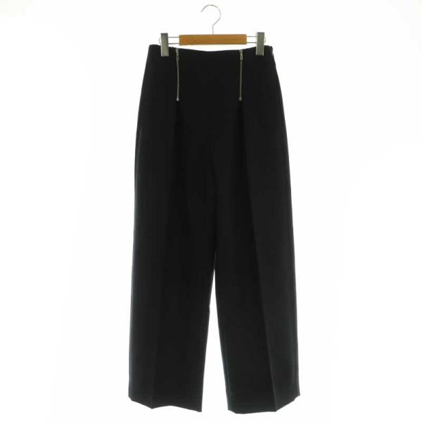 エルメス HERMES PARIS ダブズジップパンツ ワイド タック ウール モヘヤ混 34 濃紺 ダークネイビー /NR ■OS レディース【ブランド】エルメス HERMES【表記サイズ】34（日本サイズXS相当）【実寸サイズ】ウエスト...