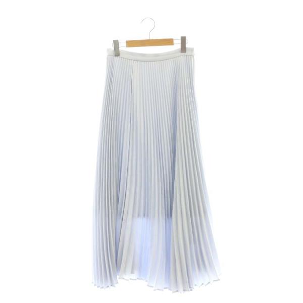 セン cen プリーツスカート マキシ ロング 38 水色 /AT ■OS レディース【表記サイズ】38【実寸サイズ】ウエスト：64cm　ヒップ：90cm　スカート丈：91cm　　【素材】表地 ポリエステル　裏地 ポリエステル【色】水色【状...