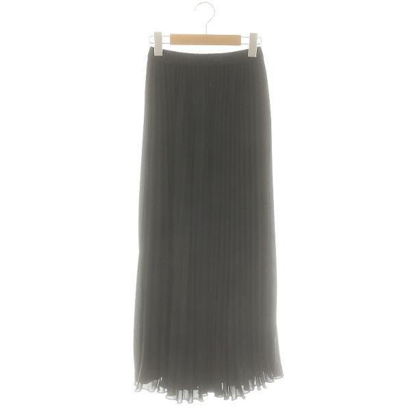 プライオリティ PRIORITY シフォンプリーツスカート 38 黒 /MI ■OS レディース【表記サイズ】38【実寸サイズ】ウエスト：56cm　ヒップ：84cm　スカート丈：90cm　　【素材】表地：ポリエステル　裏地：ポリエステル【色...