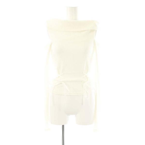セットアップエグゼ SETUP-EXE CORSET OFF-SHOULDER TOP トップス カットソー 長袖 OS ホワイト /DF ■OS レディース【表記サイズ】OS【実寸サイズ】身幅：33.5cm　着丈：33cm　ゆき丈：77c...