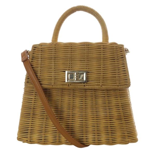 アメリヴィンテージ Ameri VINTAGE TRAPEZE RATTAN BAGカゴラタンバッグ ハンドバッグ 2way ショルダーバッグ 茶 ブラウン /SR49 レディース【ブランド】アメリヴィンテージ Ameri VINTAGE【...