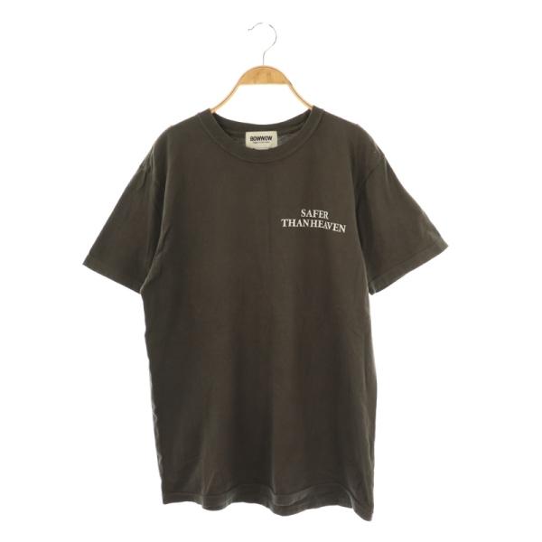 バウワウ BOWWOW SAFER THAN HEAVEN TEE Tシャツ カットソー F ブラウン オフホワイト /DO ■OS レディース【表記サイズ】F【実寸サイズ】肩幅：46.5cm　身幅：50cm　着丈：70.5cm　袖丈：20...
