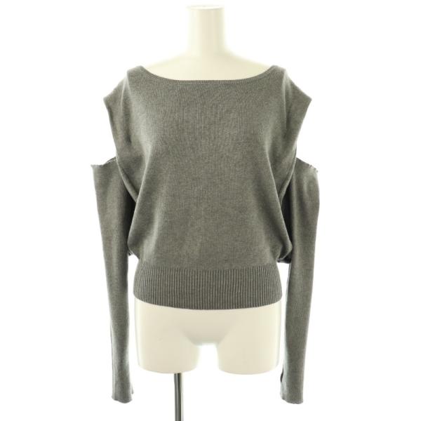 ココディール COCO DEAL 23AW 2WAYアームカバーデザインニット カットソー オープンショルダー 2 グレー /MI ■OS レディース【ブランド】ココディール COCO DEAL【表記サイズ】2【実寸サイズ】身幅：45.5c...