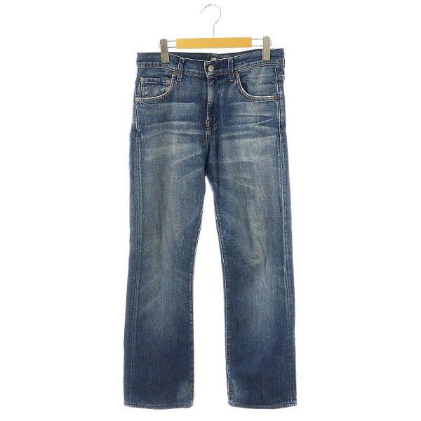 セブンフォーオールマンカインド 7 For All Mankind デニムパンツ ジーンズ ジッパーフライ コットン 28 紺 /NR ■OS レディース【表記サイズ】28【実寸サイズ】ウエスト：74cm　もも幅：26.5cm　裾幅：21c...