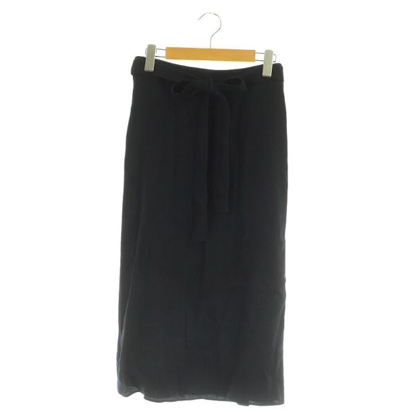 ヘルムートラング HELMUT LANG wrapskirt cmpct crepe巻きスカート ラップスカート ロング リネン混 ストレッチ ベルト付 2 ネイビー【ブランド】ヘルムートラング HELMUT LANG【表記サイズ】2【実寸...