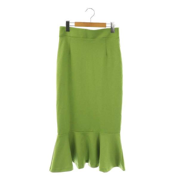 スライ SLYZ 23SS マーメイドスカート フレア マキシ ロング 2 緑 グリーン /AT ■OS レディース【ブランド】スライ SLYZ【表記サイズ】2【実寸サイズ】ウエスト：70cm　ヒップ：86cm　スカート丈：84cm　　【素...