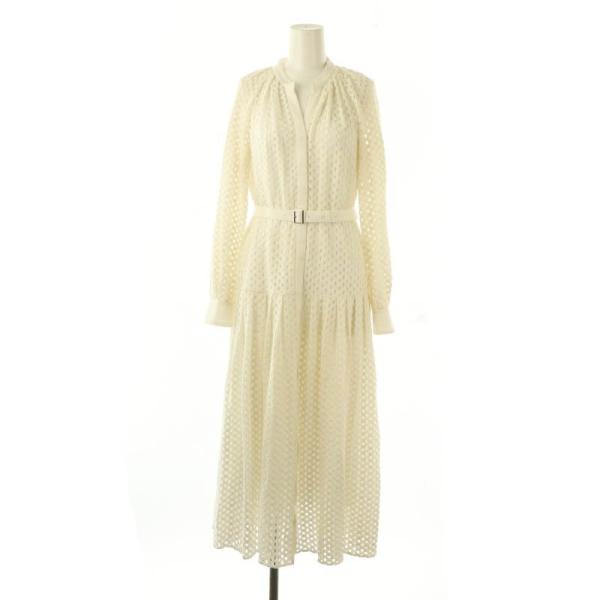 ダイアグラム グレースコンチネンタル Diagram GRACE CONTINENTAL 25SS メッシュレースワンピース インナー付き ベルト付き 36 白 /MI ■OS レディース【ブランド】ダイアグラム グレースコンチネンタル D...