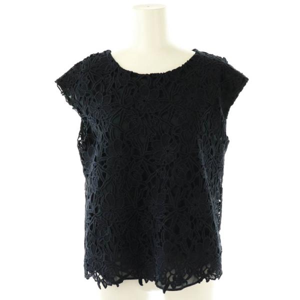 クリアインプレッション CLEAR IMPRESSION フラワー刺繍ノースリーブブラウス プルオーバー 2 ネイビー /DF ■OS レディース【ブランド】クリアインプレッション CLEAR IMPRESSION【表記サイズ】2【実寸サイ...