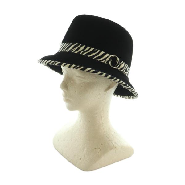 ロッドキーナンニューヨーク RODKEENAN NEWYORK 帽子 中折れハット 黒 F262IV-V /MI ■OS メンズ【表記サイズ】M【実寸サイズ】つば：5.2cm　頭周り：57cm　　【色】黒【状態】内側スベリ部分にシミ汚れが複...