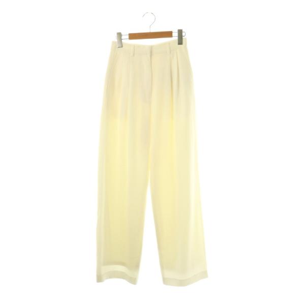 クラネ CLANE 23SS BASIC TUCK PANTS パンツ 0 オフホワイト /DO ■OS レディース【ブランド】クラネ CLANE【表記サイズ】0【実寸サイズ】ウエスト：59cm　もも幅：32cm　裾幅：23cm　股上：33...