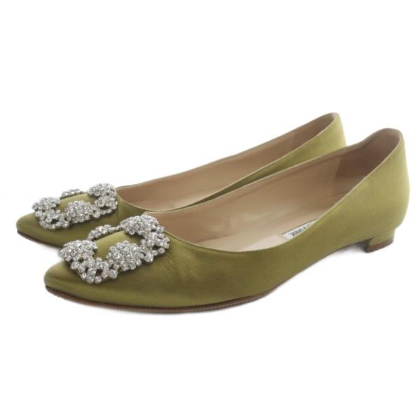 マノロブラニク MANOLO BLAHNIK ハンギシ サテンパンプス 35 22cm カーキ 緑 /SR42 ■SH レディース【ブランド】マノロブラニク MANOLO BLAHNIK【表記サイズ】35【実寸サイズ】ヒールの高さ：1cm　...