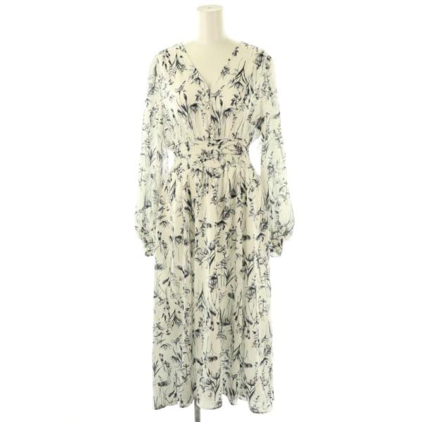 フレイアイディー FRAY I.D 2023年福袋  総柄ワンピース Vネック F 白 紺 /CX ■OS レディース【ブランド】フレイアイディー FRAY I.D【表記サイズ】F【実寸サイズ】肩幅：33cm　身幅：36cm　袖丈：58cm...