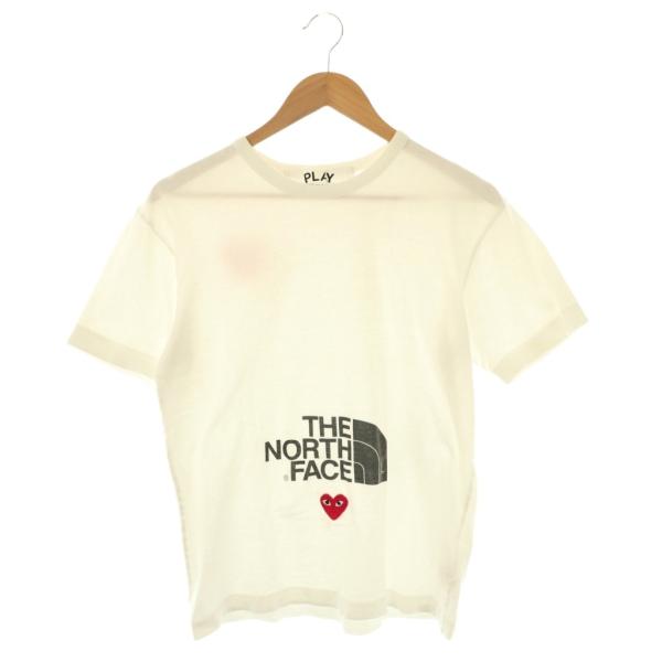 プレイコムデギャルソン PLAY COMME des GARCONS  ×ノースフェイスTHE NORTH FACE Tシャツ カットソー 半袖 ロゴ プリント M 白【ブランド】プレイコムデギャルソン PLAY COMME des GAR...