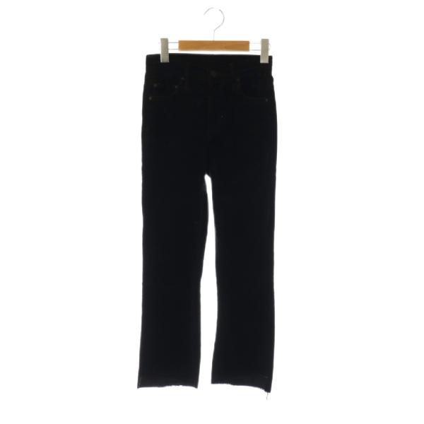 マザー mother INSIDER CROP STEP FRAY コーデュロイパンツ 23 黒 ブラック /SS ■OS レディース【ブランド】マザー mother【表記サイズ】23【実寸サイズ】ウエスト：約60cm　もも幅：約19cm　...