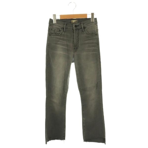 マザー mother INSIDER CROP STEP FRAY デニムパンツ フレア ストレッチ 24 グレー /HK ■OS レディース【ブランド】マザー mother【表記サイズ】24【実寸サイズ】ウエスト：62cm　もも幅：21c...