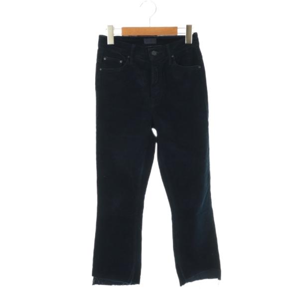 マザー mother INSIDER CROP STEP FRAY コーデュロイパンツ カットオフ 24 ネイビー /DF ■OS レディース【ブランド】マザー mother【表記サイズ】24【実寸サイズ】ウエスト：63cm　もも幅：23....