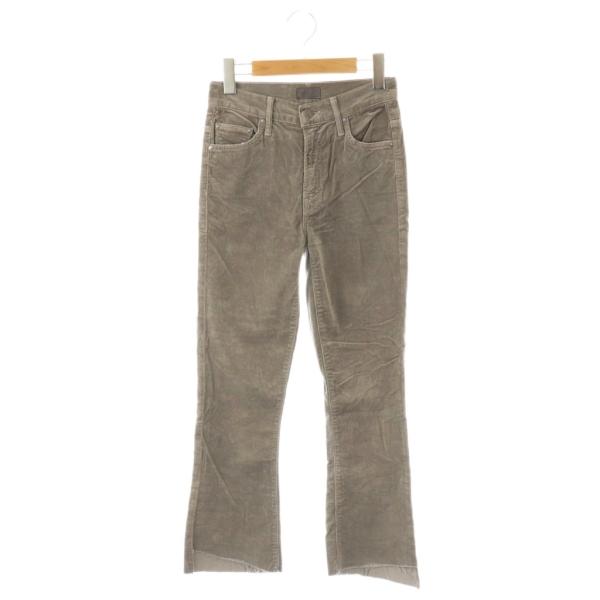 マザー mother INSIDER CROP STEP FRAY コーデュロイパンツ 24 チャコールグレー /SS ■OS レディース【ブランド】マザー mother【表記サイズ】24【実寸サイズ】ウエスト：約60cm　もも幅：約16c...