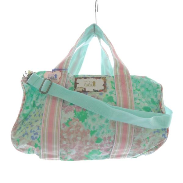 フェフェ fafa 花柄 ミニボストンバッグ ハンドバッグ 2way ピンク 緑 グリーン /SR36 キッズ【ブランド】フェフェ fafa【表記サイズ】実寸サイズをご参照ください。【実寸サイズ】持ち手の長さ：30cm　ヨコ：31cm　タテ...