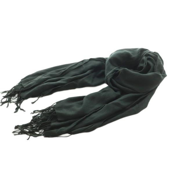 パシュミナ Pashmina フリンジ大判ストール 黒 /MI ■OS レディース【表記サイズ】表記なし【実寸サイズ】全長（フリンジ含まず）：172cm　幅：71.5cm　　【素材】ビスコース【色】黒【状態】全体的に毛羽立ち、所々に糸引きが...