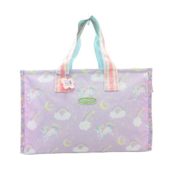 フェフェ fafa 美品 ハンドバッグ 紫 パープル ユニコーン /AE キッズ【ブランド】フェフェ fafa【表記サイズ】--【実寸サイズ】持ち手の長さ：38cm　ヨコ：36cm　タテ：23cm　マチ：12cm　ショルダーの長さ：--cm...