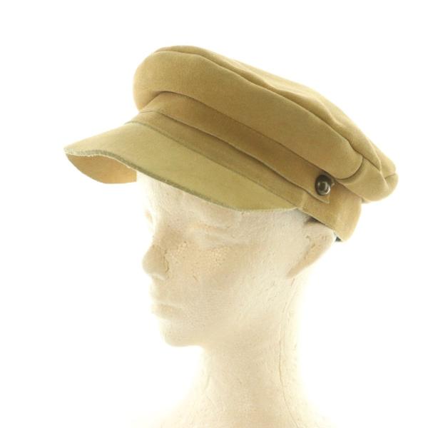 ラックオブカラー Lack of Color キャスケット 帽子 スエード 57cm M ベージュ /MI ■OS レディース【表記サイズ】57cm M【実寸サイズ】つば：6.5cm　頭周り：56cm　　【素材】革【色】ベージュ【状態】スエ...