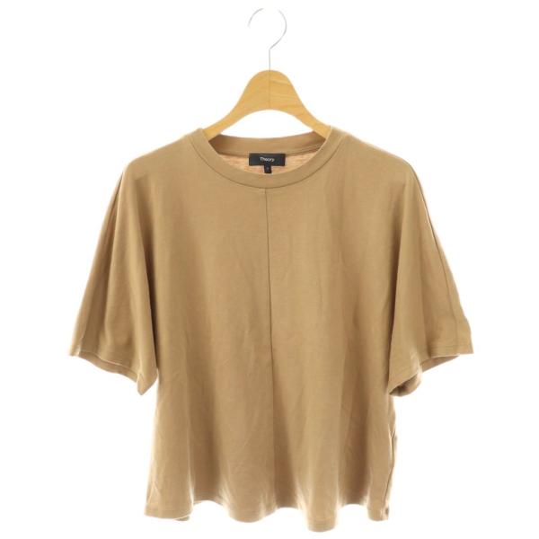 セオリー Theory Clinton Knit 2 Seam Dolman Tee Tシャツ カットソー 半袖 S ベージュ /HK ■OS レディース【ブランド】セオリー Theory【表記サイズ】S【実寸サイズ】身幅：50cm　着丈：...