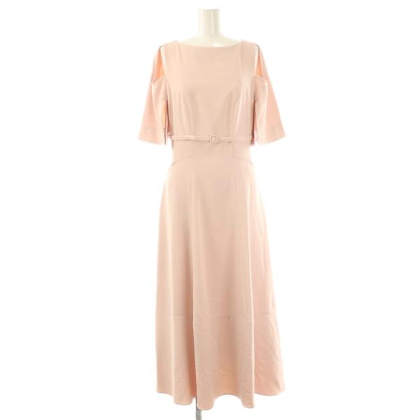 ハーリップトゥ Herlipto 25SS Adelaide Slit Sleeve Belted Dress ワンピース ロング 五分袖 M ピンク /DO ■OS ■SH レディース【表記サイズ】M【実寸サイズ】肩幅：32.5cm　身幅...