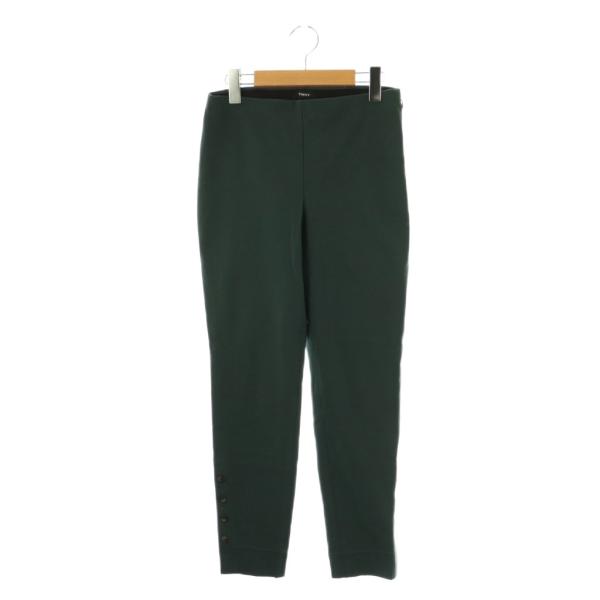 セオリー Theory ECO NEW BISTRETCH BUTTON LEGGING パンツ S モスグリーン /DO ■OS レディース【ブランド】セオリー Theory【表記サイズ】S【実寸サイズ】ウエスト：約69〜cm　もも幅：2...
