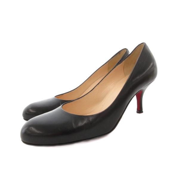 リュドラポンプ RUE DE LA POMPE パンプス ヒール ラウンドトゥ M 黒 ブラック /GV レディース【ブランド】リュドラポンプ RUE DE LA POMPE【表記サイズ】M【実寸サイズ】ヒールの高さ：7cm　最大幅：7.5...