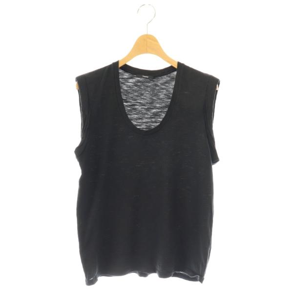 セオリー Theory NEBULOUS PURE CUFF SCOOP TANK タンクトップ カットソー ノースリーブ S ブラック /ES ■OS レディース【ブランド】セオリー Theory【表記サイズ】S【実寸サイズ】身幅：45c...