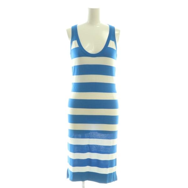 セオリー Theory DASHER FLORE ボーダーニットノースリーブワンピース S ブルー ホワイト /DO ■OS ■SH レディース【ブランド】セオリー Theory【表記サイズ】S【実寸サイズ】身幅：約37cm　総丈：約98c...