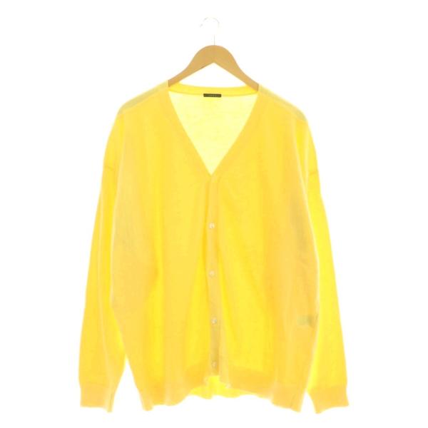 リノ LENO 23SS COTTON KNIT CARDIGAN ニットカーディガン Vネック 2 イエロー /CX ■OS ■AD メンズ【表記サイズ】2【実寸サイズ】肩幅：63cm　身幅：62cm　着丈：71cm　袖丈：60cm　　【...