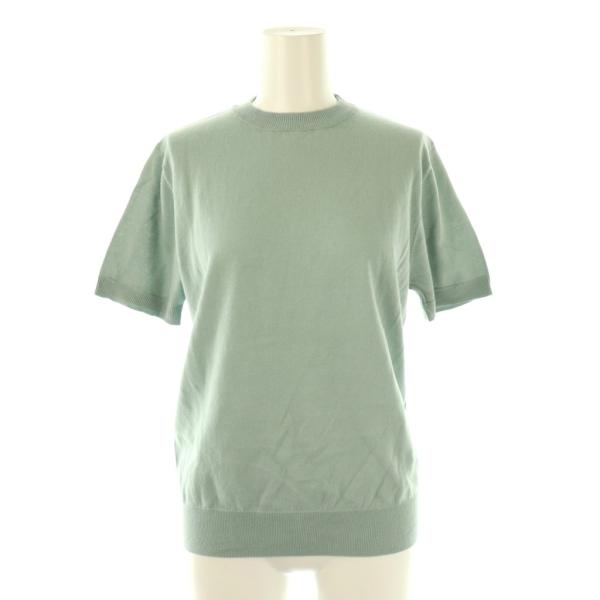 ケイビーエフ KBF アーバンリサーチ illi クルーネック半袖ニット カットソー リネン混 One ライトブルー /NR ■OS レディース【ブランド】ケイビーエフ KBF アーバンリサーチ【表記サイズ】One【実寸サイズ】肩幅：36c...