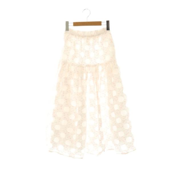 オブリ OBLI 24SS シアードットジャガードスカート ロング 1 ホワイト /HK ■OS レディース【ブランド】オブリ OBLI【表記サイズ】1【実寸サイズ】ウエスト：58cm　ヒップ：86cm　スカート丈：79.5cm　　【素材】...