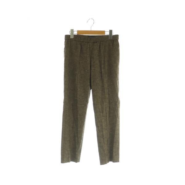 セオリー Theory リネン混 Pull On PANT パンツ イージー テーパード ストレッチ 0 グレー ブラウン /MY ■OS レディース【ブランド】セオリー Theory【表記サイズ】0【実寸サイズ】ウエスト：70〜cm　もも...