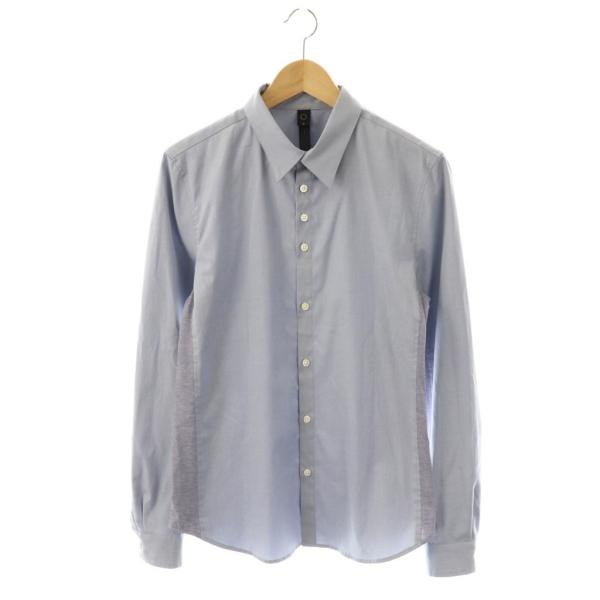 ダブルジェイケイ wjk sweaters shirt シャツ 長袖 切替 L ブルー 4836 /HK ■OS メンズ【ブランド】ダブルジェイケイ wjk【表記サイズ】L【実寸サイズ】肩幅：43cm　身幅：51cm　着丈：70cm　袖丈：...