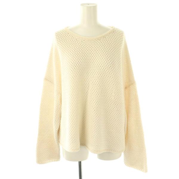 スリードッツ three dots Basket mesh wide sleeve crew neck ニット セーター プルオーバー S アイボリー /CX ■OS レディース【ブランド】スリードッツ three dots【表記サイズ】S...