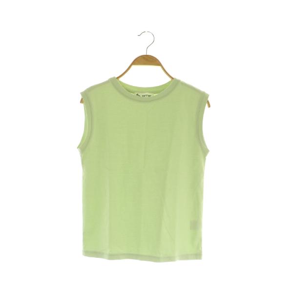 セン Cen. 24SS ノースリーブ カットソー コットン クルーネック F ライトグリーン /MY ■OS レディース【表記サイズ】F【実寸サイズ】身幅：39cm　着丈：50cm　　【素材】綿【色】ライトグリーン【状態】使用感が少なく、...