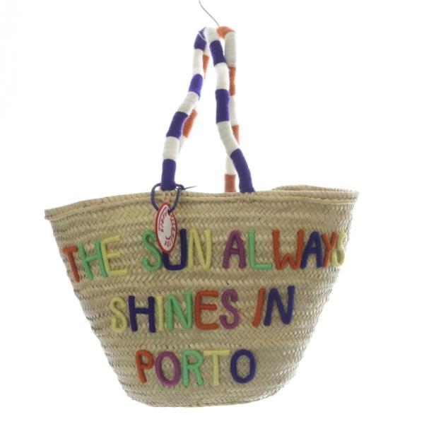 シンゾーン Shinzone キロメートル パリ Kilometer Paris THE SUN ALWAYS SHINES IN PORTO かごバッグ トートバッグ アイボリー【ブランド】シンゾーン Shinzone【実寸サイズ】持ち手...